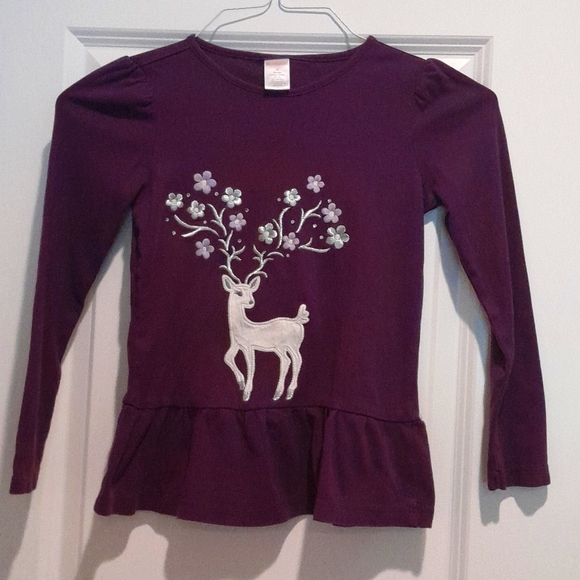 Gymboree | Shirts & Tops | Gymboree Girls Long Sleeve Purple Shirt With ...